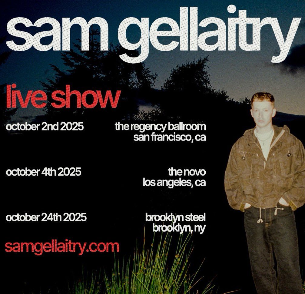 Sam Gellaitry, Brooklyn Steel, 23 October 2025 | AllEvents
