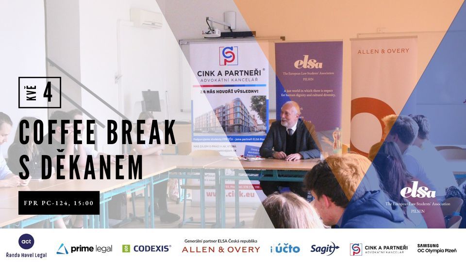 Coffee Break s děkanem, Fakulta právnická Západočeské univerzity, Plzen ...
