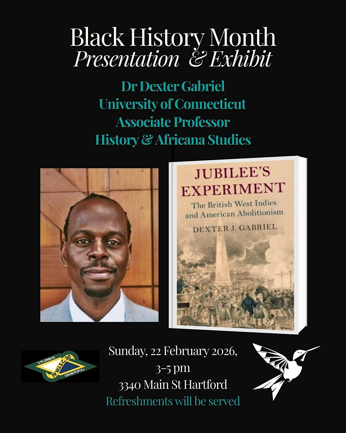 BLACK HISTORY Program - JUBILEES EXPERIMENT - Dr. Dexter Gabriel, West Indian Social Club of ...