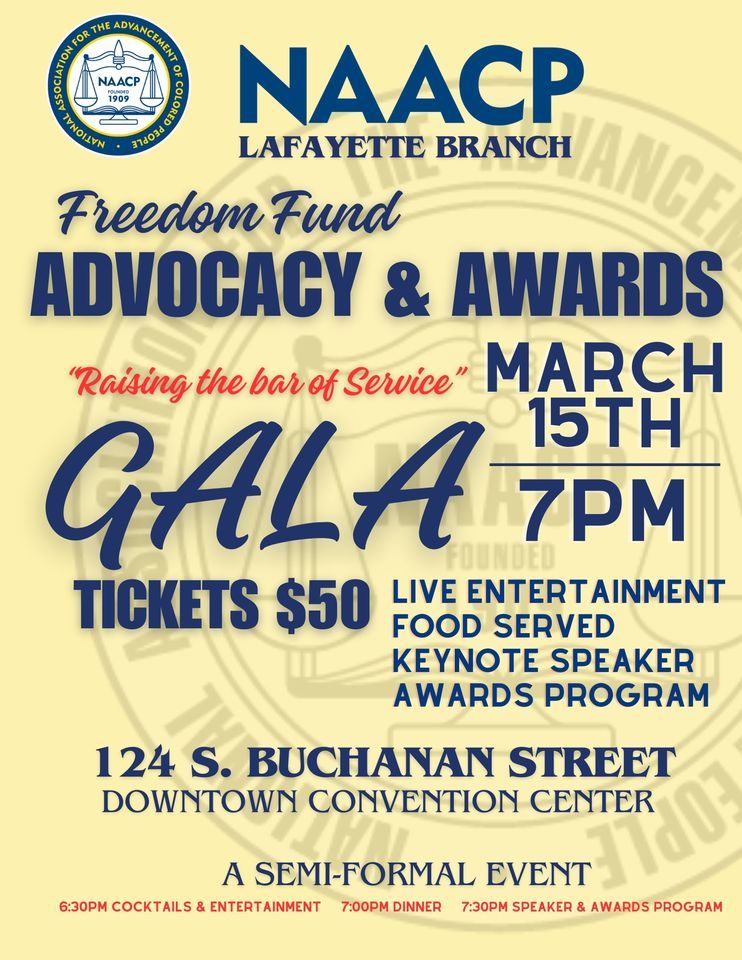 NAACP Lafayette Branch Freedom Fund Gala, Downtown Convention Center ...