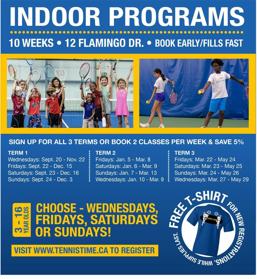 WINTER INDOOR TENNIS PROGRAM, 12 Flamingo Dr, Halifax, NS B3M 1S5 ...