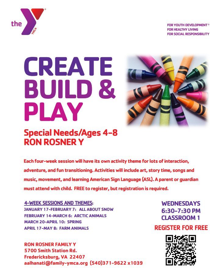 Create Build and Play, Ron Rosner Family YMCA, Fredericksburg, 14 ...