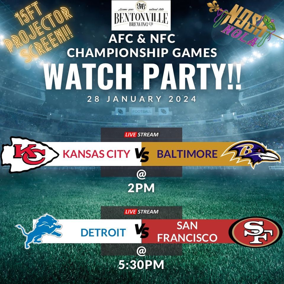 AFC & NFC Championship Games Watch Party!!!!, 901 SW 14th Street ...