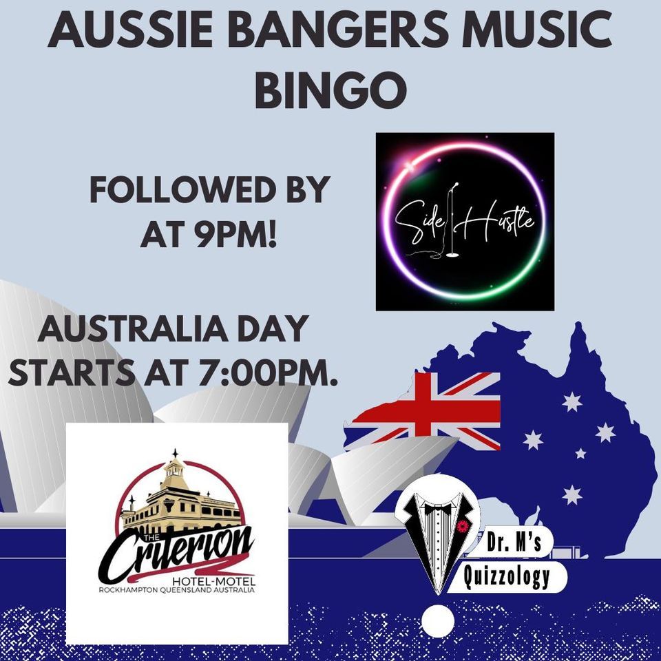 Australia Day Music Bingo at The Criterion, Criterion Hotel Rockhampton ...