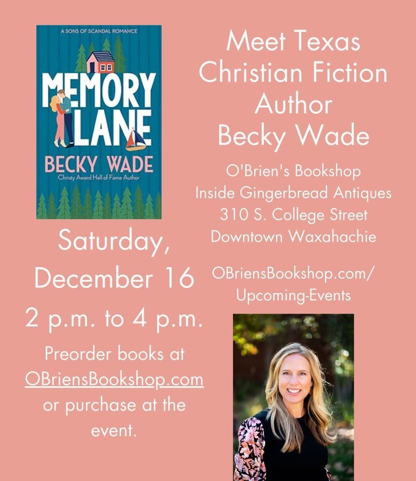 Christian Romance Fiction Author Becky Wade , Gingerbread Antiques ...