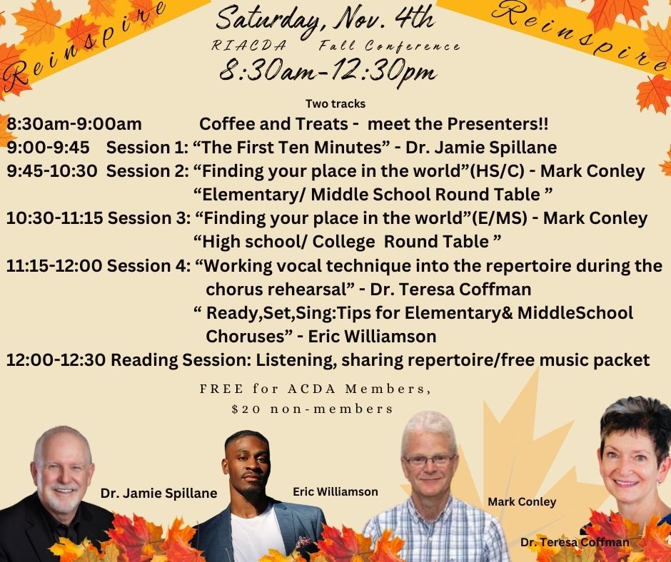 RIACDA Fall Conference, Providence College Music Department, 4 November ...