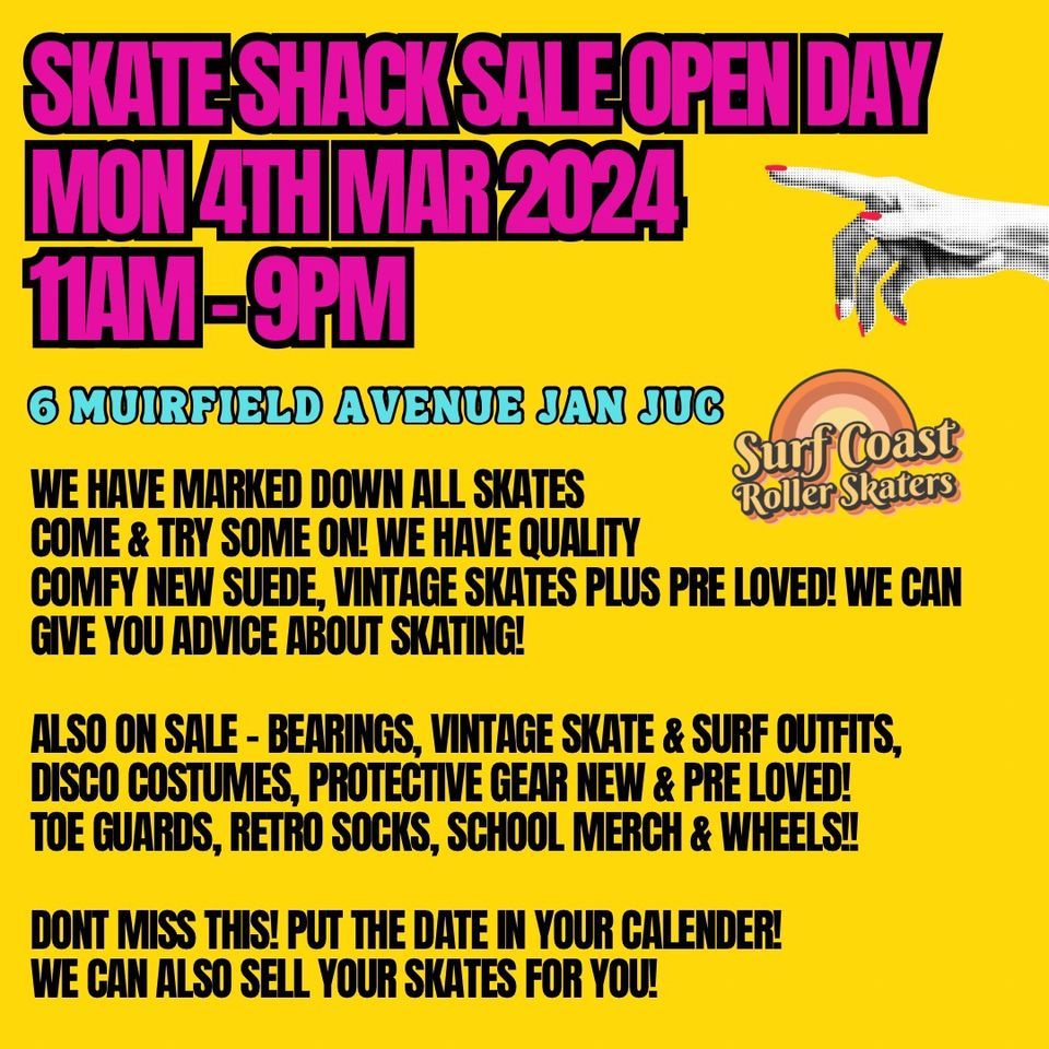 SKATE SHACK OPEN DAY SALE! , Jan Juc, Victoria, Anglesea, 4 March 2024 ...
