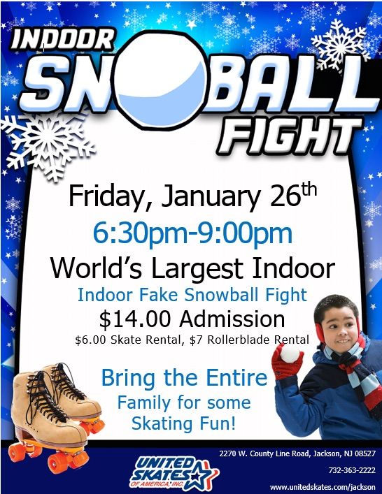 Indoor Snowball Skate, United Skates - Jackson,NJ, January 26 to ...