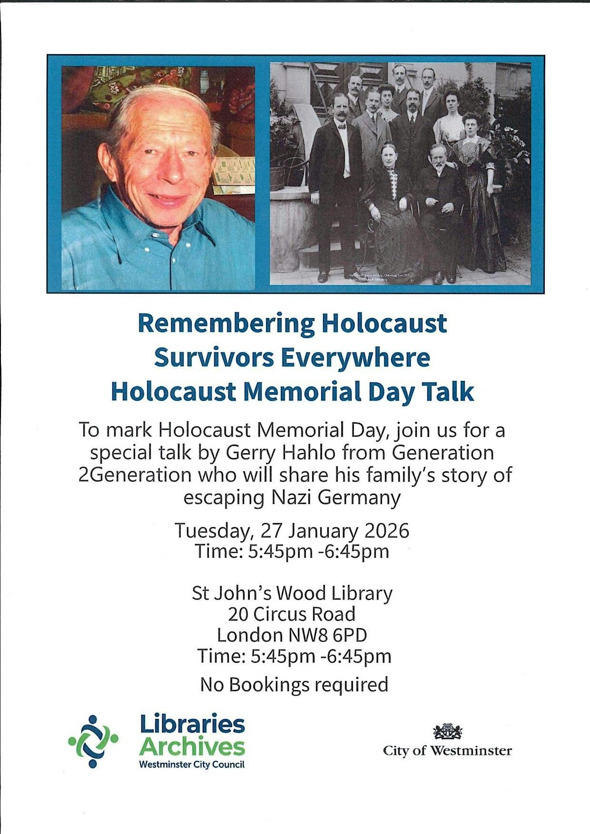 Remembering the Holocaust: A Holocaust Memorial Day Talk, St Johns Wood ...
