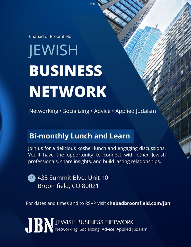 Jewish Business Network - Lunch & Learn, Schad Agency, Broomfield, 24 ...