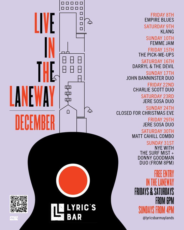Laneway Jazz - Matt Cahill Combo , Lyric’s Bar - Lyric Lane Maylands ...