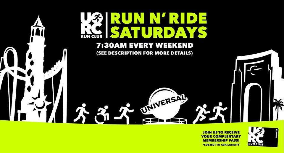Universal Orlando Run Club "RUN N RIDE" Saturdays, Universal Citywalk (Upper-Level Bridge), Pine ...