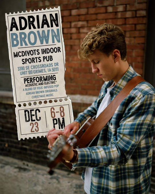 Live Music with Adrian Brown, McDivot's Indoor Sports Pub, Grimes ...