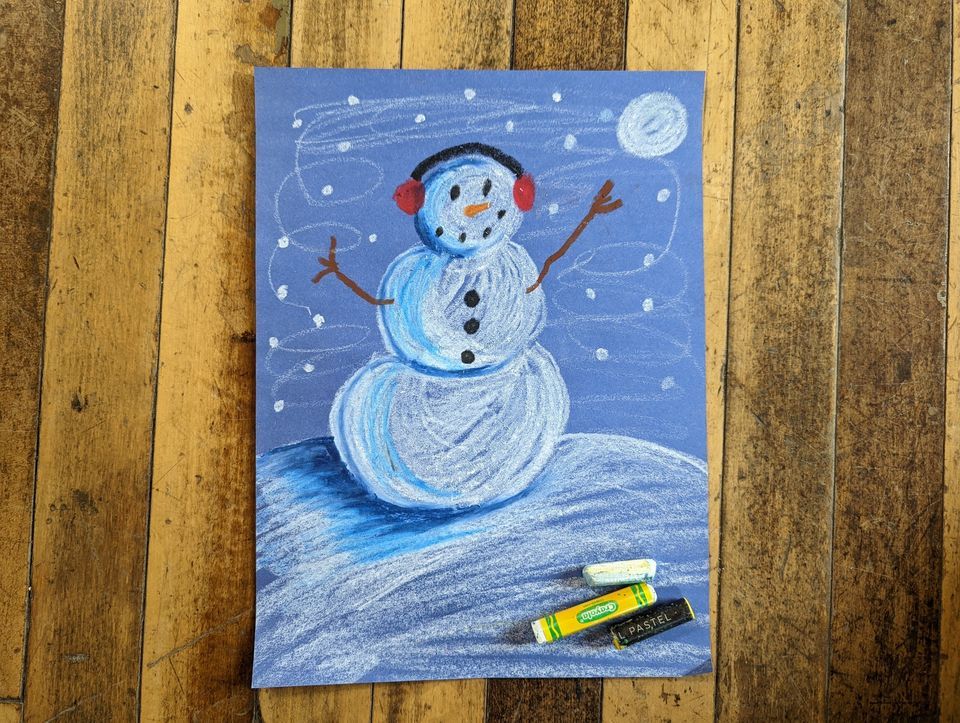 Homeschool Oil Pastel Snowman , Museum of Visual Materials, Sioux Falls ...