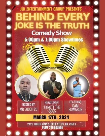 Behind Every Joke is the Truth Comedy Show @ Pump, 2212 N Main Street ...