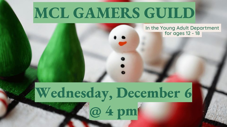 MCL Gamers Guild, Marion Carnegie Library, December 6 2023 | AllEvents.in