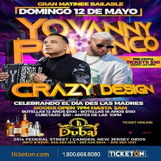 YOVANNY POLANCO Y CRAZY DESIGN , Dubai Night Club, Camden | AllEvents.in