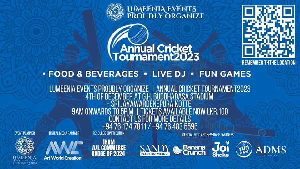Annual Cricket Tournament2023, Gh Buddhadasa Ground, Negombo, December ...