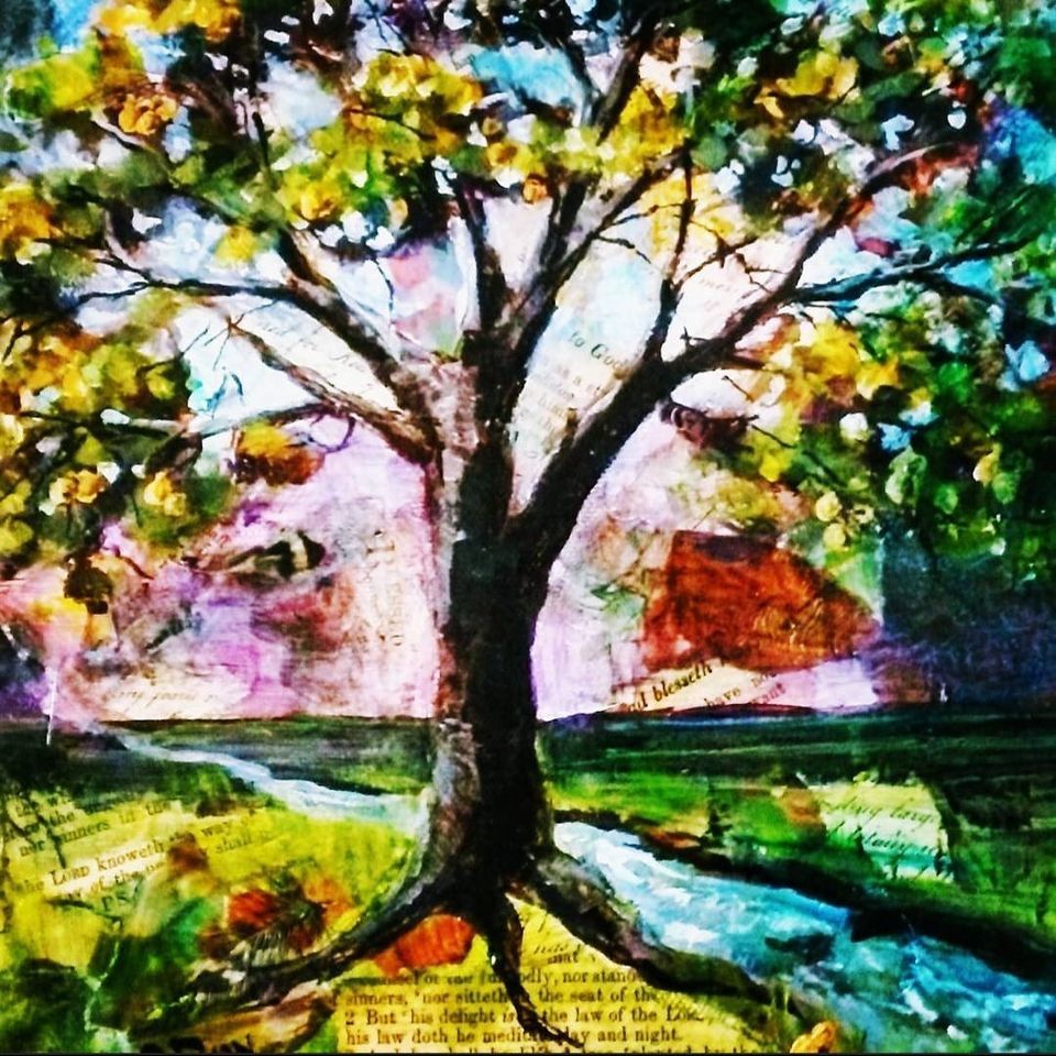 Mixed Media Workshop ,Tree of Life collage., Art by April Ryan ...