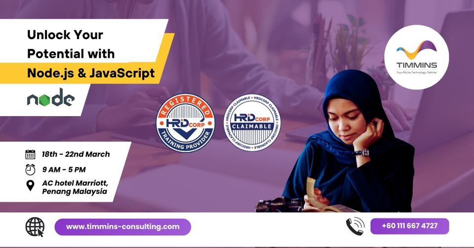 Unlock your potential with Node.js and JavaScript., AC Hotel by Marriott Penang, Bayan Lepas, 18 ...