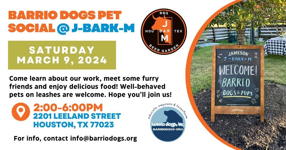 Barrio Dogs Pet Social @ J-Bark-M, J-Bar-M, 2201 Leeland St, Houston ...