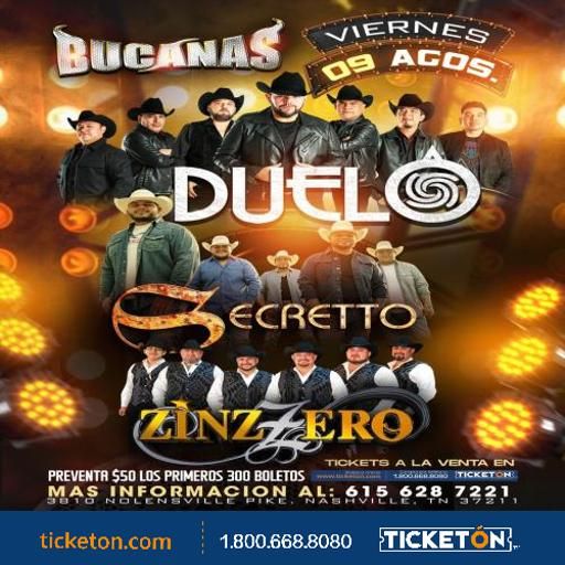 DUELO, SECRETTO Y MAS, Bucanas Night Club, Nashville, 9 August 2024 ...