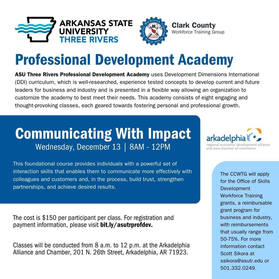 Communicating With Impact - CCWTG & ASU Three Rivers, Arkadelphia ...