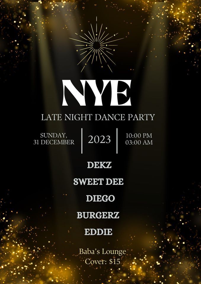 NYE DANCE PARTY | BABAS, Baba's Lounge, Charlottetown, 31 December to 1 ...