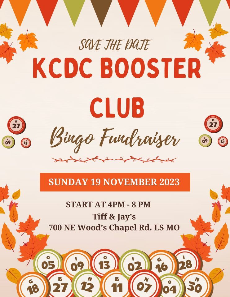 KCDC BOOSTER BINGO FUNDRAISER!, Tiff N Jays, Lees Summit, 19 November ...