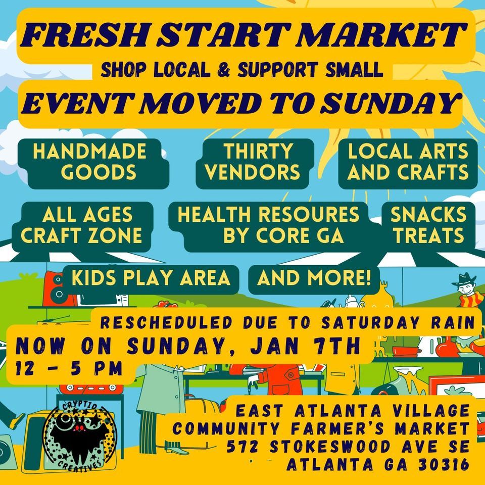NOW ON SUNDAY JAN 7: Fresh Start Market: Shop Local & Treat Yourself ...