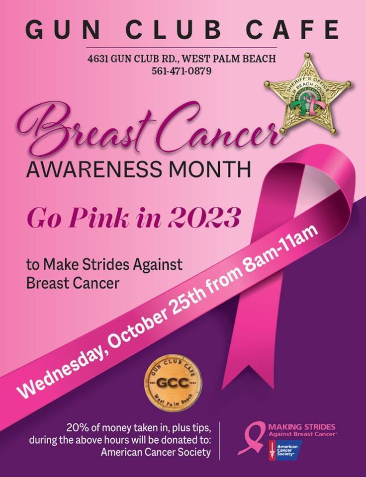PBSO Goes Pink Breakfast , Gun Club Cafe, Palm Beach, 25 October 2023 ...