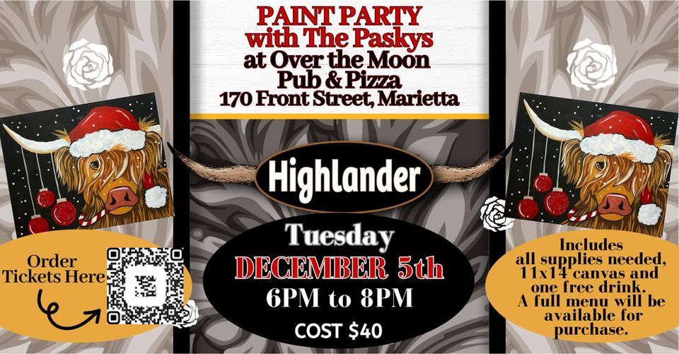 Paint Party with The Paskys, Over the Moon Pub & Pizza, Waverly, 5 ...