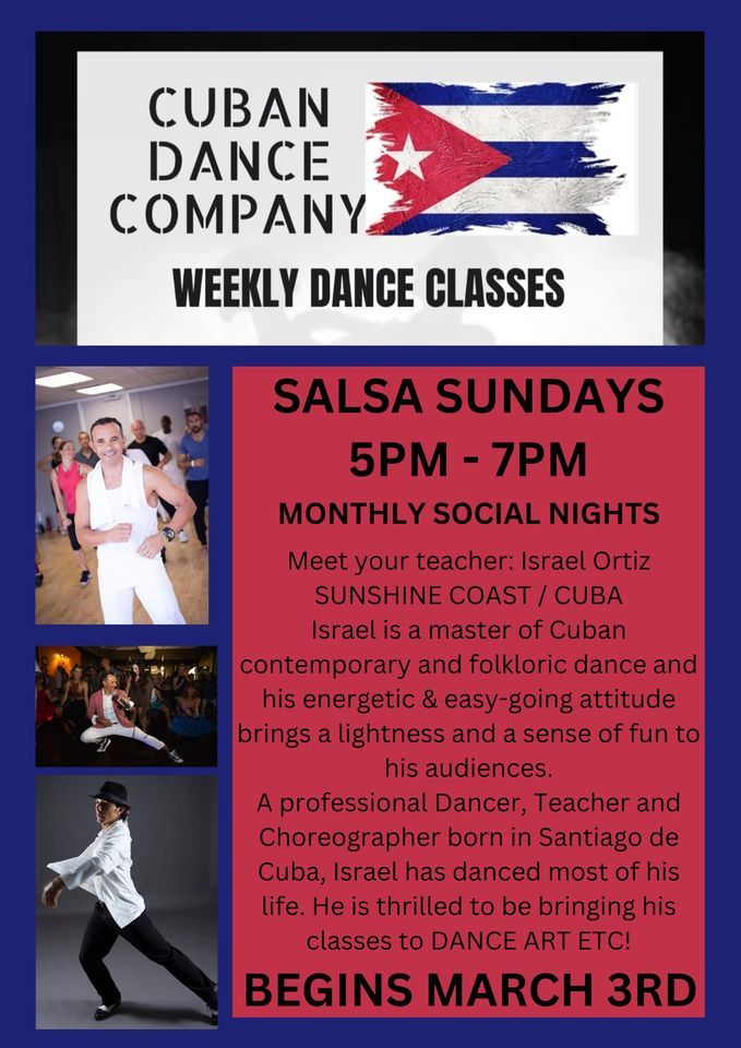 SUNDAY SALSA SESSIONS with Cuban Dance Company , 120 Currie Street ...