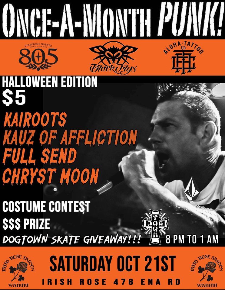 ONCE A MONTH PUNK HALLOWEEN EDITION @ IRISH ROSE SALOON WAIKIKI, Irish ...