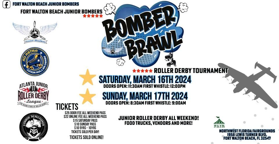 FWBJB Bomber Brawl Roller Derby Tournament! , Northwest Florida ...