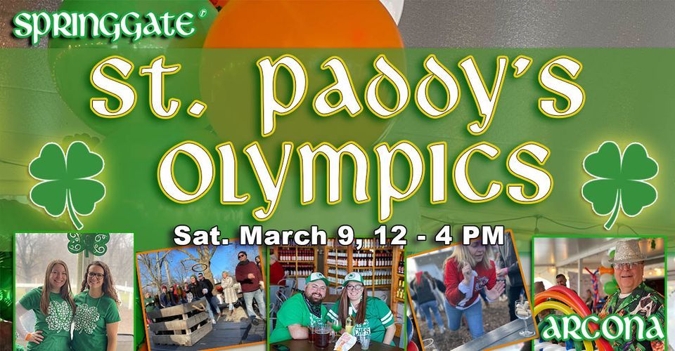 St. Paddys Olympics, SpringGate Arcona, 9 March 2024 | AllEvents