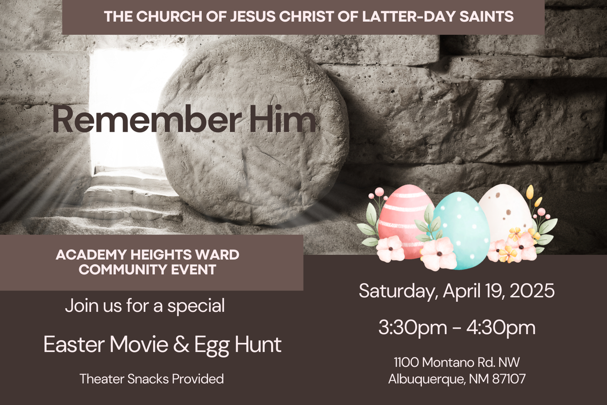 Family Easter Celebration and Egg Hunt, The Church of Jesus Christ of ...