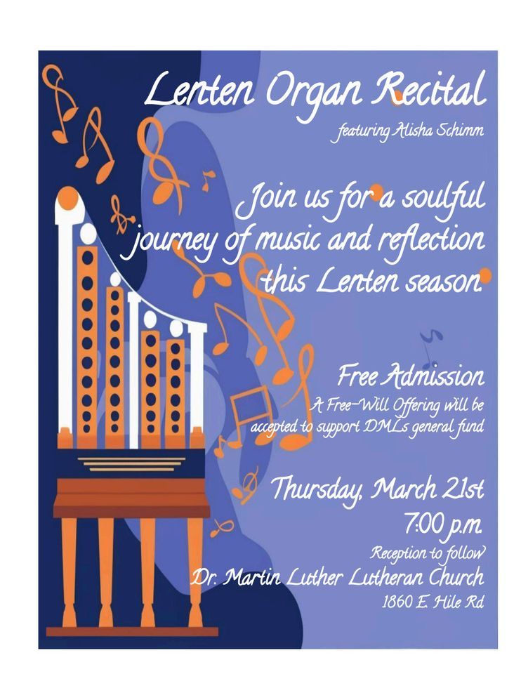 Lenten Organ Recital featuring acclaimed organist Alisha Schimm, Dr ...