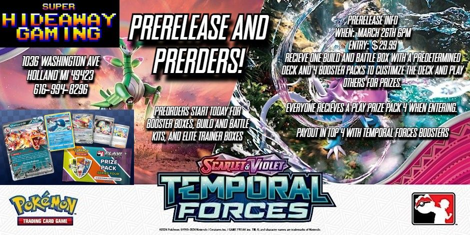Pokemon Temporal Forces Prerelease Event, 1036 Washington Ave, Holland ...