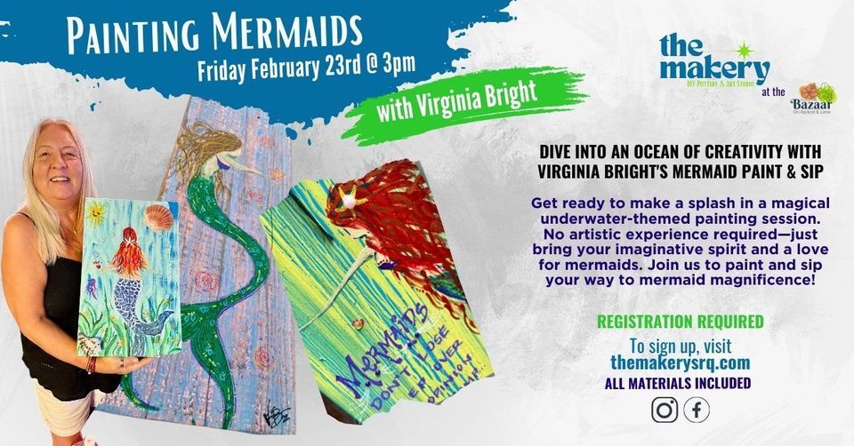 Mermaid Painting with Virginia Bright, 821 North Lime Ave, Sarasota, FL ...