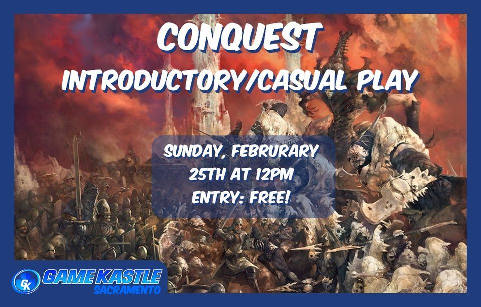 Conquest Introductory Casual Play Game Kastle Sacramento North