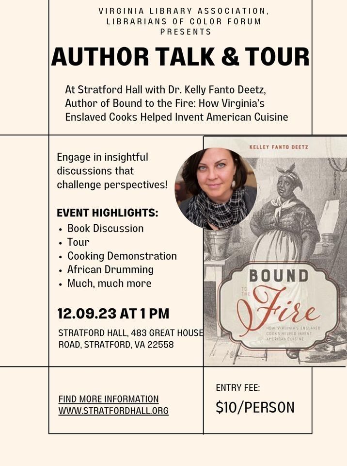 Author Talk & Event, Stratford Hall Plantation, Montross, December 9 ...