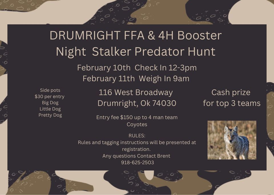 Night Stalker Predator Hunt , 116 W Broadway Drumright, Ok 74030 ...