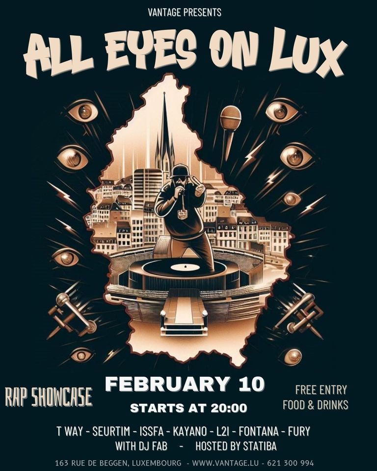 ALL EYES ON LUX, Vantage Bar, Luxembourg, 10 February 2024 | AllEvents