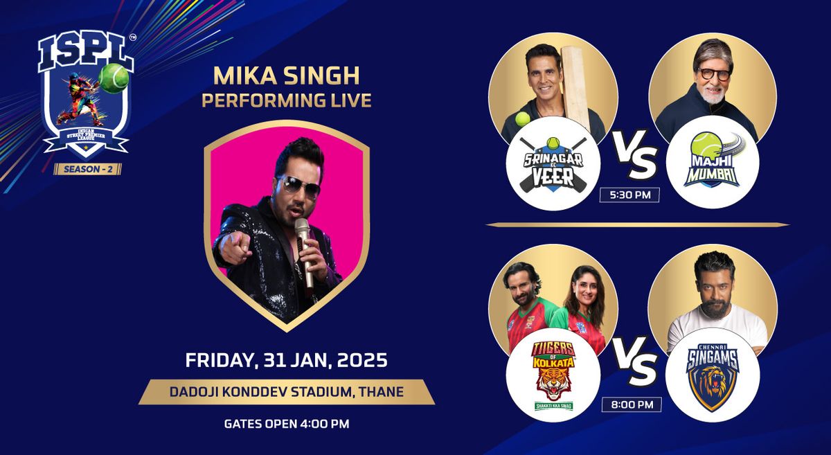ISPL 2025: Srinagar Ke Veer vs Majhi Mumbai & Tiigers Of Kolkata vs ...