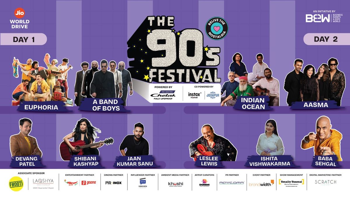 The 90s Festival - Relive the Nostalgia, Jio World Drive BKC, Mumbai, 1 ...