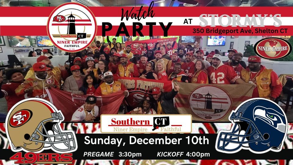 Week 14 Southern CT Niner Empire Watch Party , Stormy's, Milford, 10 ...