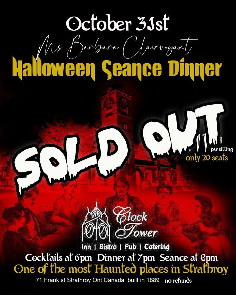 Halloween Seance Dinner , The Clock Tower Bistro, London, 31 October ...