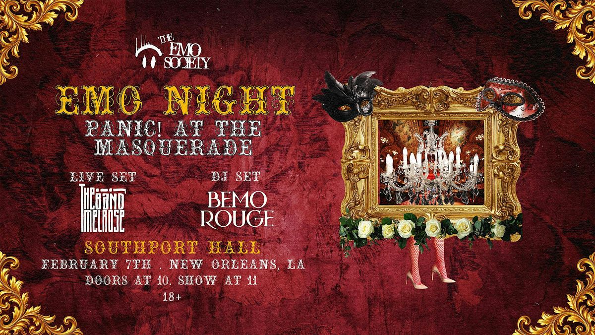 Emo Night: PANIC! At The Masquerade, Southport Hall, New Orleans, 7 ...