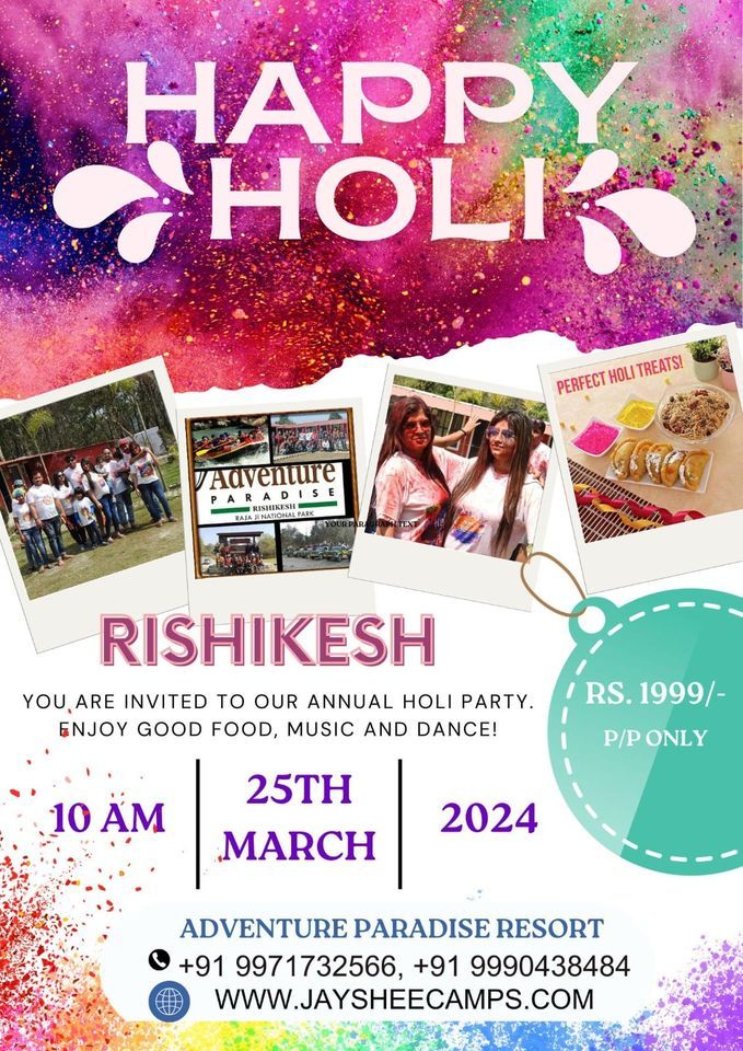 Holi Celebratio 2024, Rishikesh Uttrakhand, 24 March 2024 | AllEvents.in